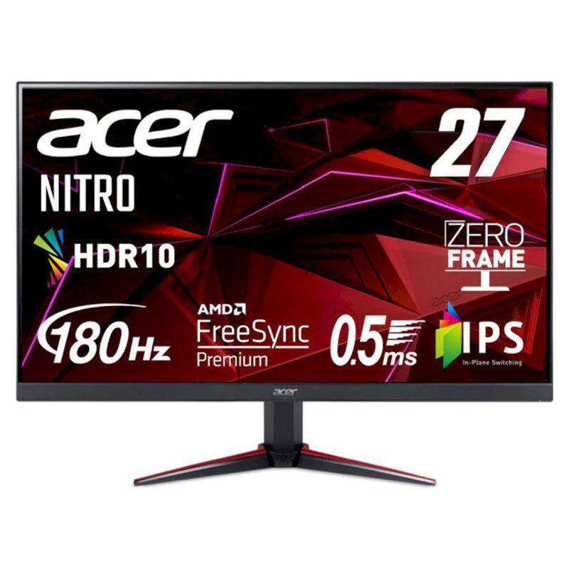 Acer Nitro VG270 Gaming Monitor, 27" FHD IPS Display, 180Hz Refresh Ra ...