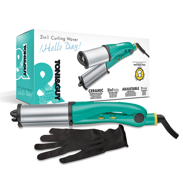 Toni&Guy, Hello Day 2-in-1 Curling Waver, Ceramic Tourmaline Hair Styl ...